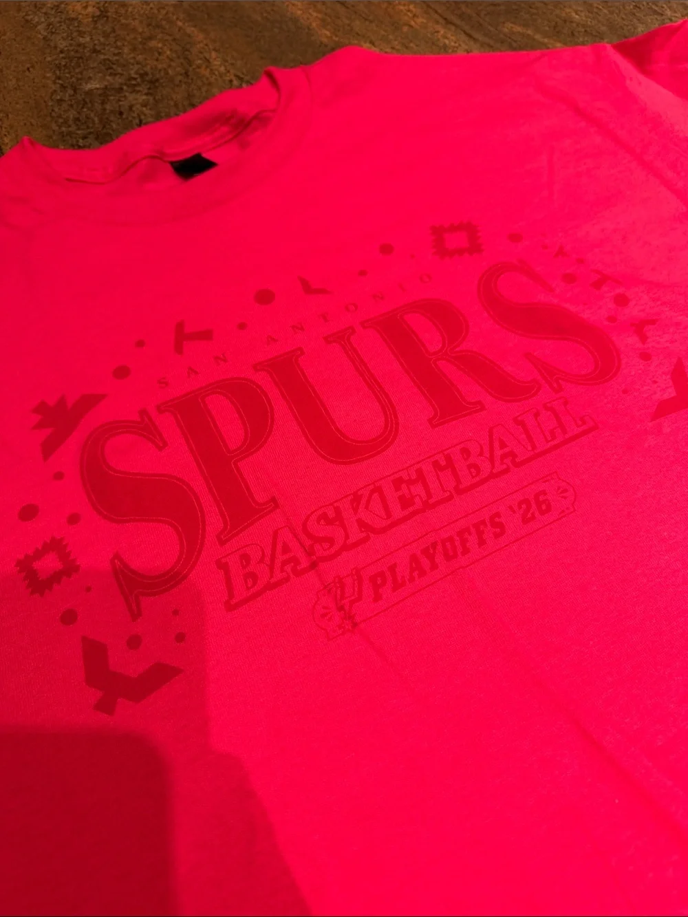 Gildan | Shirts | Spurs Confetti Hot Pink San Antonio Spurs 226 Playoff ...